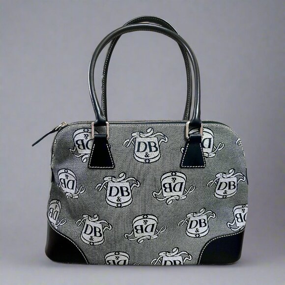 Dooney & Bourke | Bags | Dooney Bourke Black Logo Dome Satchel New With ...